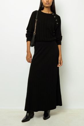 Gerard Darel Jupe trap&egrave;ze midi en maille - CEANE - Noir