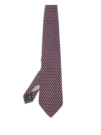 Valentino Garavani foulard en soie &agrave; motif g&eacute;om&eacute;trique - Bleu