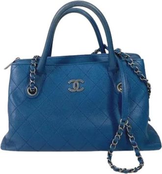 Chanel Sac &agrave; main vintage doccasion - Femme - Pre-owned - Bleu - Taille: ONE Size