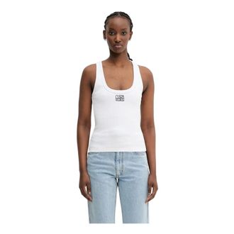 Ksubi Stacked Origin Ribbed Tank - - Tops - Damen - Wei&szlig; - L