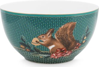 Pip Studio Winter Wonderland Squirrel Green Bowl 15cm