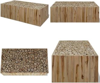 vidaXL Couchtisch Echtes Teakholz 90x50x30 cm - Teakholztresen - Esszimmertisch - Gartenm&ouml;bel - Outdoor M&ouml;bel - Loungetisch - Home & Living