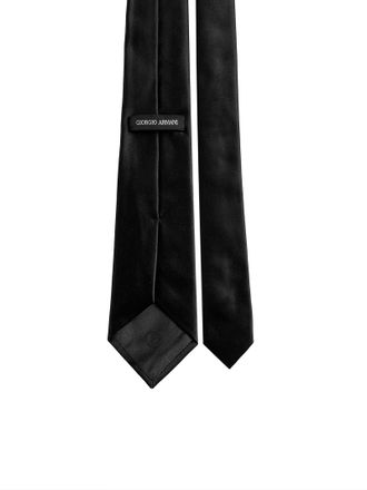 Giorgio Armani Mens Tie - Black Silk Ties & Bow