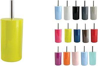 MSV Toilettenbürste Toilettenbürstenhalter Toilettenbürstenbehälter INAGUA - WC-Set aus Polystyrol Handbesen mit Stiel aus Edelstahl, Grün