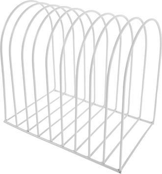 IFUNDOM WEKAMOS Vertikaler Metall-aktenhalter Kompakt f&uuml;r Schreibtisch Stabiler B&uuml;ro B&uuml;cherregal Organizer Platzsparender Desktop File Sorter f&uuml;r Home Office 