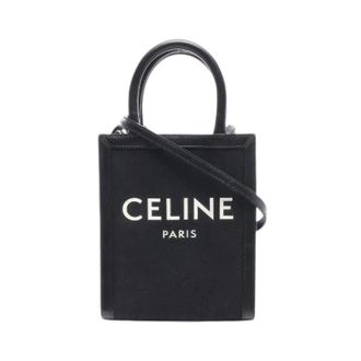 Celine Pre-owned Mini Vertical Cabas Canvas Leather 2way Schultertasche - - Pre-owned - Damen - Schwarzk - ONE SIZE