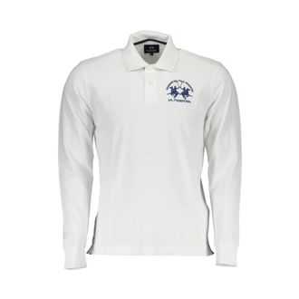 La Martina Elegantes Langarm-Polo mit Kontrastdetails - - Tops - Herren - Wei&szlig; - XL