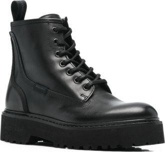 Woolrich Leather Lace-Up Boot - Black