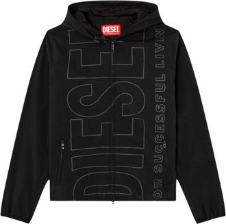 Diesel Homme, Sweatshirts et sweats à capuche, Noir, Taille: XL Veste Urbaine Slim à Capuche