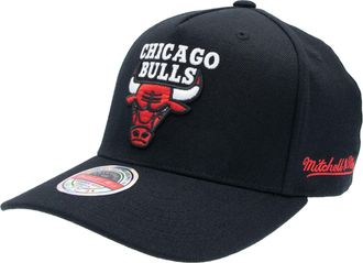Mitchell & Ness NBA Curved Eazy Snapback Basecap - Chicago Bulls, schwarz, Einheitsgr&ouml;&szlig;e, verstellbar, Herren, Frauen, Kinder, Unisex, Fr&uuml;hling, Sommer, Herbst, Winte