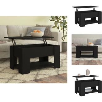 vidaXL Couchtisch Schwarz 79x49x41 cm Holzwerkstoff - Couchtisch - Holzwerkstoff - Schwarz - Wohnzimmertisch - Beistelltisch