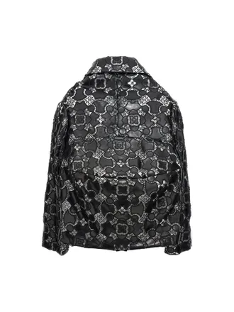 Comme Des Gar&ccedil;ons Laser-Cut Lace Jacket - Black