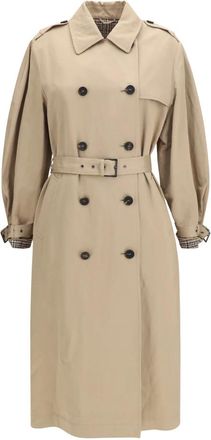 Brunello Cucinelli Twill Trenchcoat mit Monili - - Coats - Damen - Beige - S