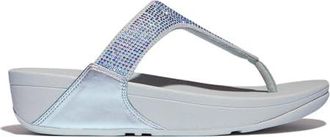 FitFlop Womens Lulu Crystal Embellished Toe-Post Sandals, bleu, 37 EU