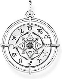 Thomas Sabo Pe907-643-11 Elements of Nature Pendentif pour homme en argent sterling 925 noirci avec zircons noirs 36 x 28 mm, H: ca. 36mm / B: ca. 28mm, Argent st