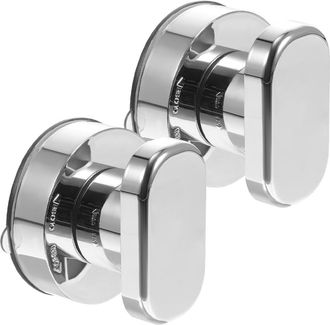 Artibetter PAMINGONO 2 St&uuml;ck Saugnapfgriff Klein aus Silberfarbenem Kunststoff Selbstklebend ohne Bohren f&uuml;r Duscht&uuml;ren Glast&uuml;ren K&uuml;hlschrank Schubladen Badezimm