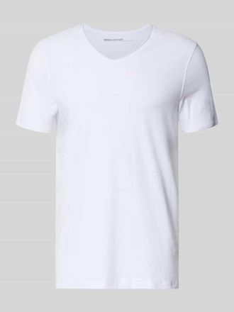 Mc Neal T-Shirt mit V-Ausschnitt und Rollsaum