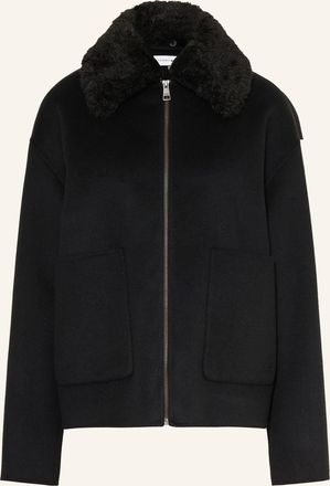 Tommy Hilfiger Kastenjacke Mit Abnehmbarem Kunstfell-Kragen schwarz