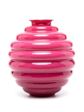VENINI Deco Vase mit Lasur 24cm - Rosa