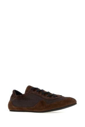 Cecilie Bahnsen Fabric and Suede Sneaker - Brown