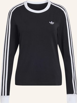 adidas Originals Adidas Originals 3-Streifen Lang&auml;rmliges Shirt, Schmal Geschnitten schwarz
