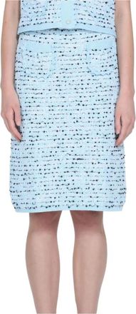 N&deg;21 Femme, Jupes, Bleu, Taille: 42 FR Jupe Tricot&eacute;e Longueur Genou