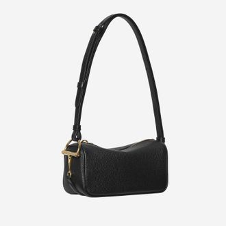 Gucci Womens Half Horsebit Shoulder Bag Black Leather Clutch