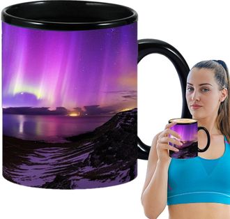 Generic Kaffeetassen mit Farbwechsel - w&auml;rmeempfindliche Tassen, Keramiktasse mit Farbwechseleffekt | Coole Tasse mit magischem Farbwechsel f&uuml;r Kaffee und Tee