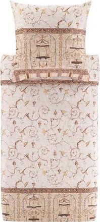 Bassetti OPLONTIS Bettwäsche + 1 Kissenhülle aus 100% Baumwollsatin in der Farbe Beige 4M, Maße: 135x200 + 1 K 80x80 cm - 9331438