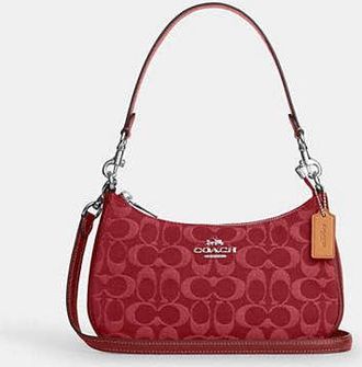 Coach Teri Schultertasche Aus Signature-Denim