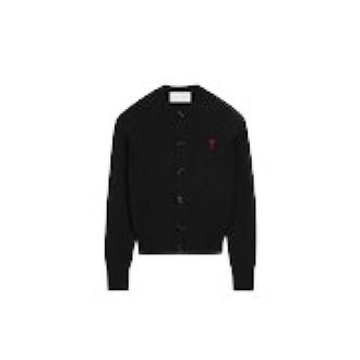Ami Quota Rundhals-Strickjacke - - Knitwear - Damen - Schwarzk - L