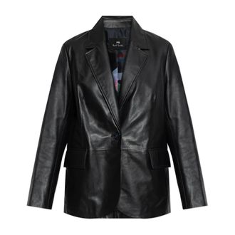 Paul Smith Femme, Vestes, Noir, Taille: 36 FR Blazer en cuir