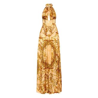 Philipp Plein Femme, Robes, Beige, Taille: 40 FR Long Dress New Baroque