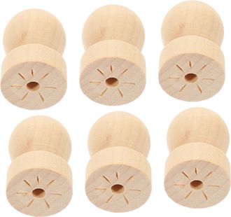 Angoily 6stücke Runde Holzstempelgriffe Ergonomisch Geformt Vielseitige Ersatzgriffe Für Stempel Für Scrapbooking Wachssiegel Hochzeit Und Bastelarbeiten