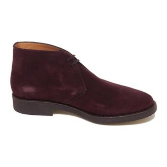 Antica Cuoieria Lila Pflaume Wildleder Stiefel Schuh - - Shoes - Herren - Lila - 41 EU