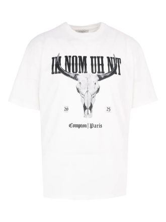 Ih Nom Uh Nit t-shirt &agrave; imprim&eacute; t&ecirc;te de mort - Blanc