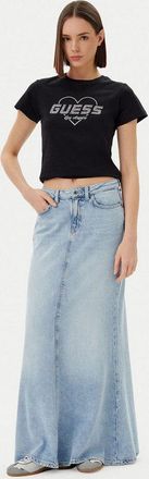 Guess T-Shirt - NARCISO CN Kurzarmshirt - mit GUESS Strasslogo