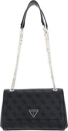 Guess Noelle Girlfriend Satchel Coal Logo