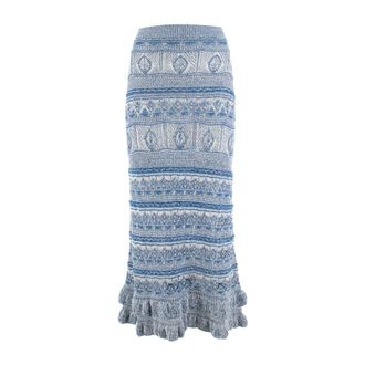 Etro Jacquard Strickrock - - Skirts - Damen - Blau - XS