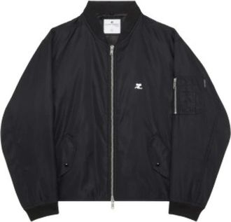 Courr&egrave;ges Homme, Vestes, Noir, Taille: S Bomber brod&eacute;
