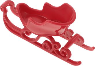 BESPORTBLE Kleiner Weihnachts Schlittenfigur aus Kunststoff 7cm Rot Tischdeko und Puppenhaus Dekoration Festliche Weihnachtsdekoration f&uuml;r Zuhause und B&uuml;ro