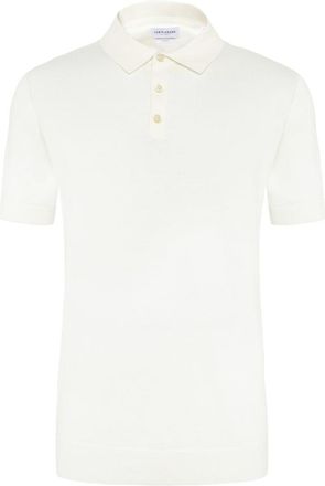 Tom Rusborg Leichtes Poloshirt mit gerippten B&uuml;ndchen in