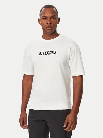 adidas T-Shirt Terrex Classic Logo T-Shirt JF9144 Wei&szlig; Regular Fit