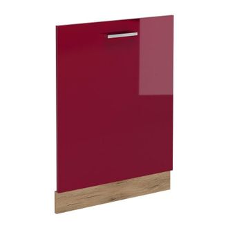 Vicco Panneau de lave-vaisselle R-Line, Rouge bordeaux Haute brillance, 60cm sans pt Vicco