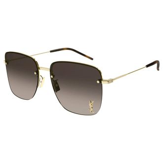 Saint Laurent Gold/Braun get&ouml;nte Sonnenbrille SL 312 M - - Accessories - Damen - Gelb - 58 MM