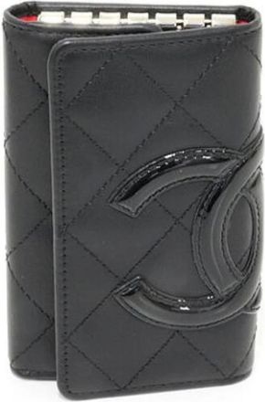 Chanel Pre-owned &Eacute;tui &agrave; cl&eacute;s Cambon - Femme - Pre-owned - Noir - Taille: ONE Size