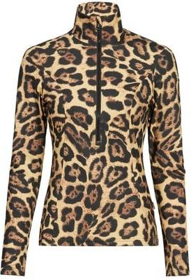 Goldbergh Pull l&eacute;opard &agrave; col montant zipp&eacute;