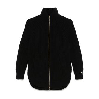 Herno Cardigan aus Infinity-Wolle und ultraleichtem Nylon - - Knitwear - Damen - Schwarzk - L