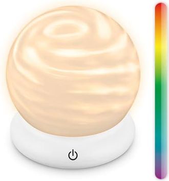Briloner Lampe de table sans fil, effet lumineux rgbw, variateur tactile pour lumi&egrave;re blanche, ip44, c&acirc;ble usb-c, batterie rempla&ccedil;able, lampe de chevet sans fi
