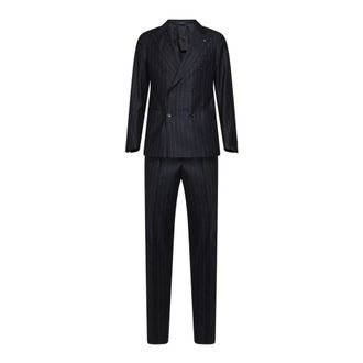 Tagliatore Zweireihiger Nadelstreifenanzug - - Suits - Herren - Blau - L